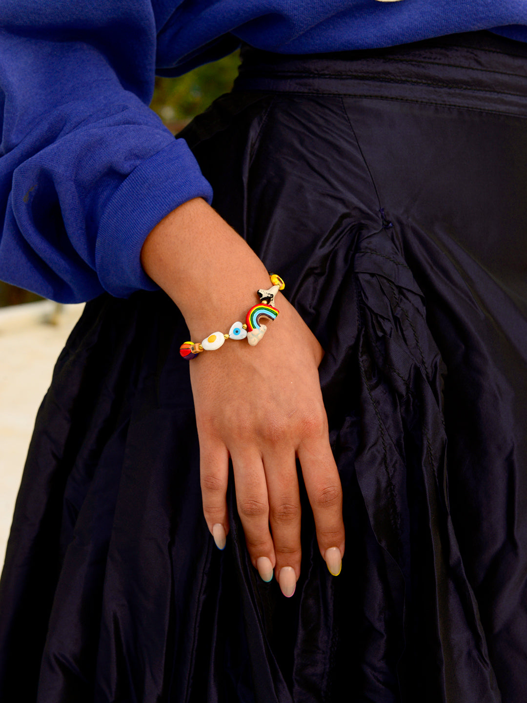 ADVENTURE TIME BRACELET - RAINBOW BEADED ICON BRACELET – Venessa Arizaga