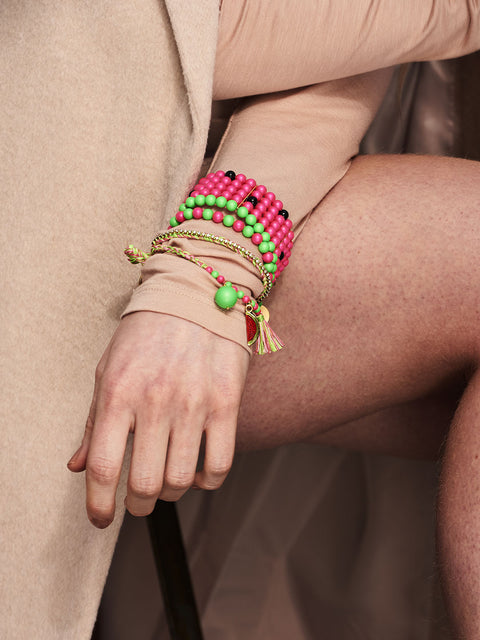 SUGAR COATED PEARL BRACELET (PINK AND GREEN) – Venessa Arizaga